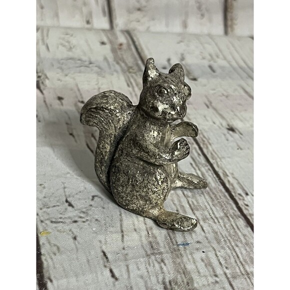 Other | Vintage Pewter Squirrel Sculpture Heavy Metal 2 | Poshmark